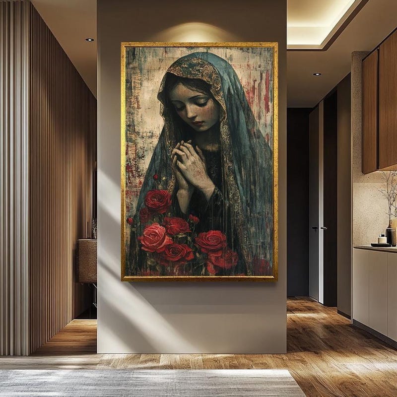 Abstract Virgin Mary - Etsy