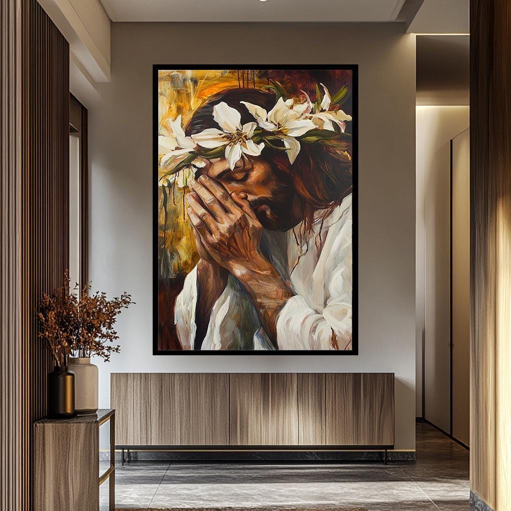 Jesus Christ Oil Painting Wall Art | Christian Religious Wall Decor ...