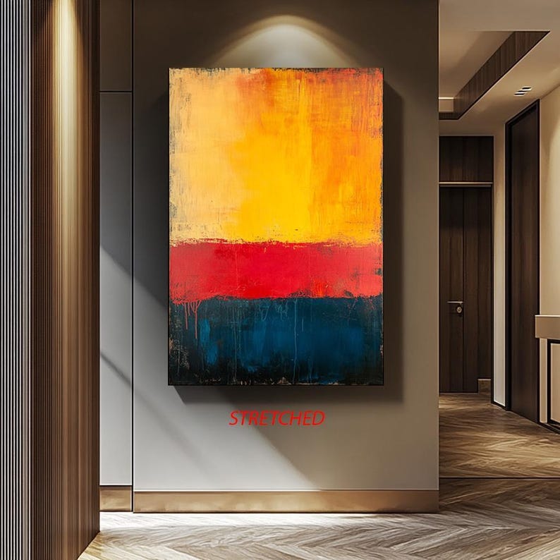 Mark Rothko Canvas Painting Abstract Painting With Yellow Red and Blue ...