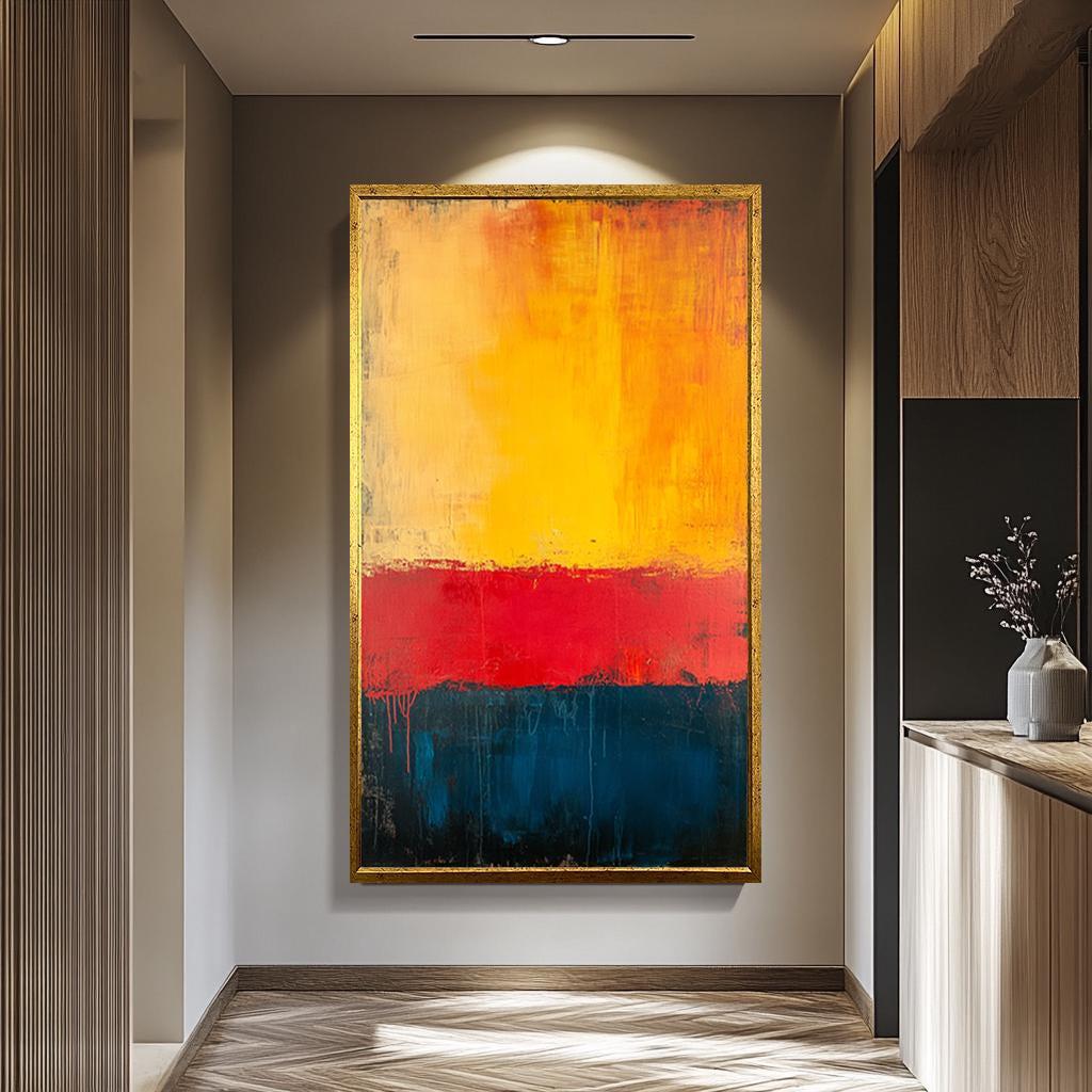 Mark Rothko Canvas Painting Abstract Painting With Yellow Red and Blue ...