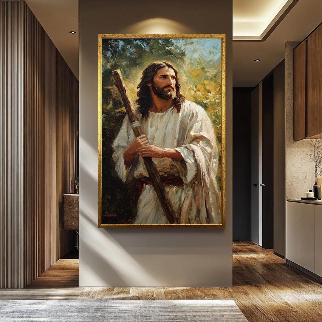 Retrato Sagrado de Jesus | Pintura Religiosa de Cristo Segurando o ...