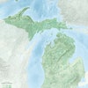 Landforms of Michigan Map Poster - Etsy