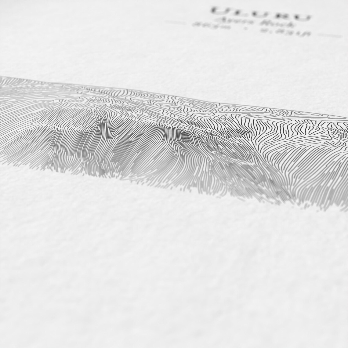 Uluru (ayers Rock) Terrain Sketch Wall Art - Etsy