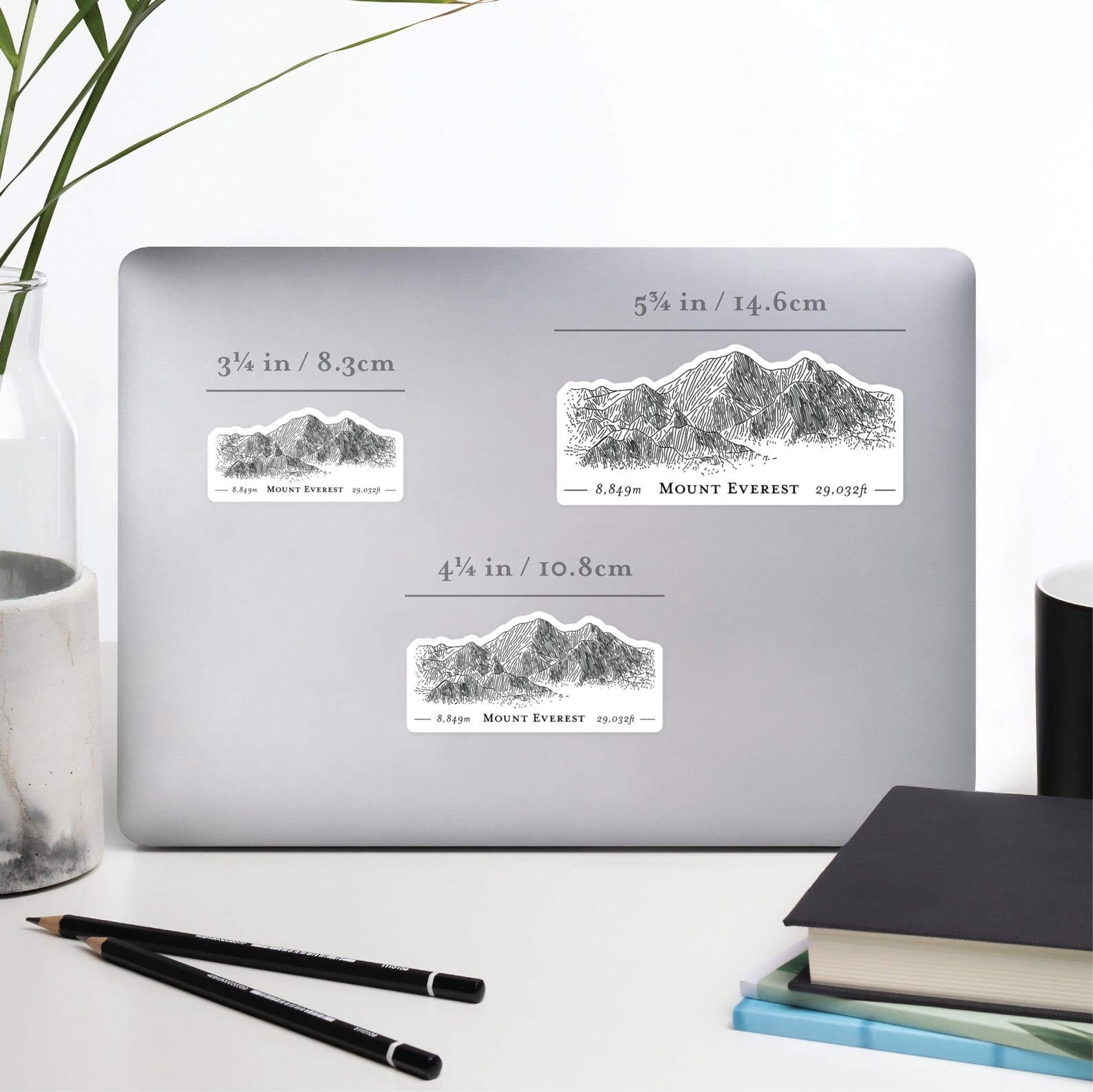 Mount Everest (sagarmatha / Qomolangma) Vinyl Decal, Sketch ...