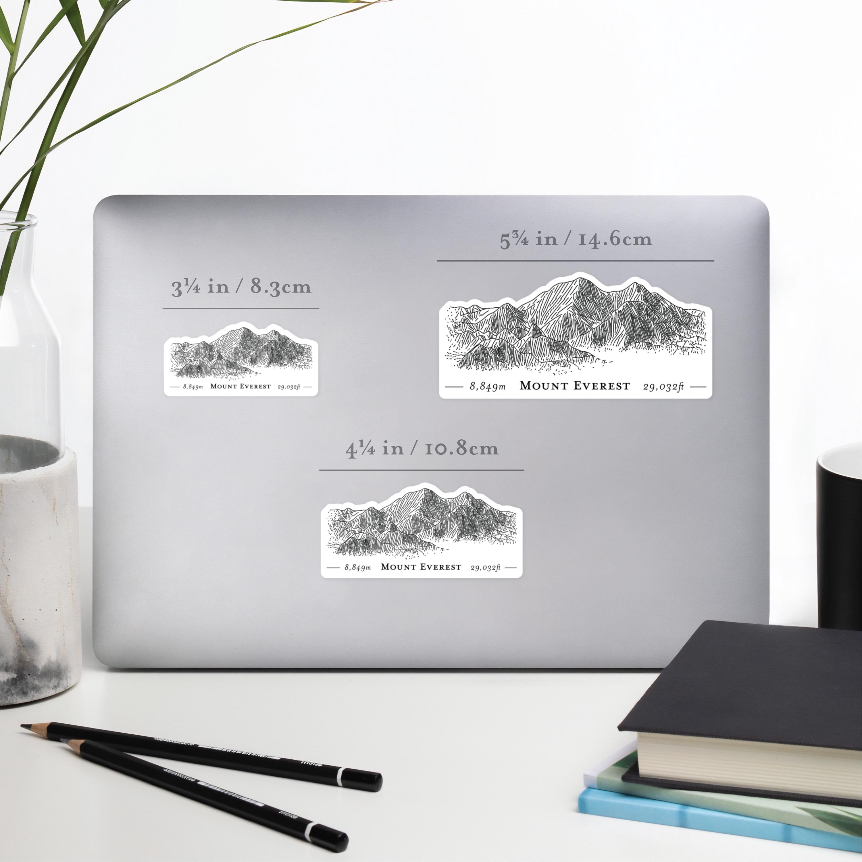 Mount Everest (sagarmatha / Qomolangma) Vinyl Decal, Sketch ...