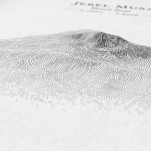 Jebel Musa / Mount Sinai Landform Sketch Poster (biblical Mountain ...