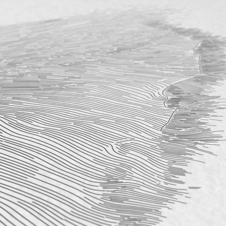 Olympus Mons Landform Sketch Poster (highest Peak on Mars) | Terrain ...