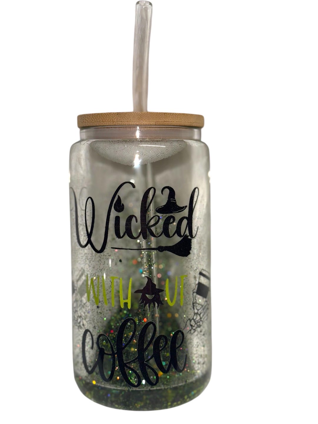 12 Oz. Wicked Fast Flow Snow Globe Glass Can Tumbler - Etsy