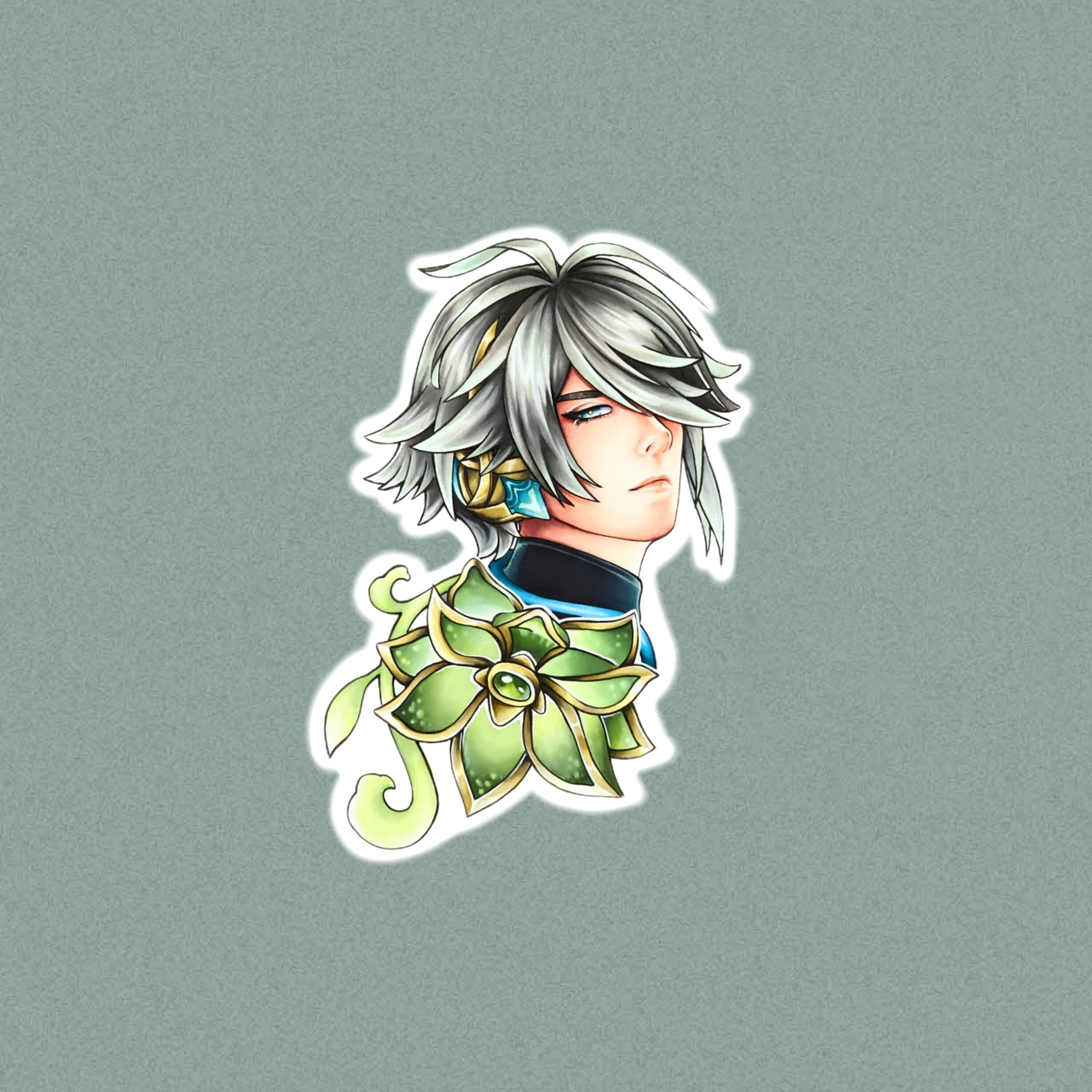 Genshin Impact Sticker Alhaitham Portrait Sticker Fanart - Etsy