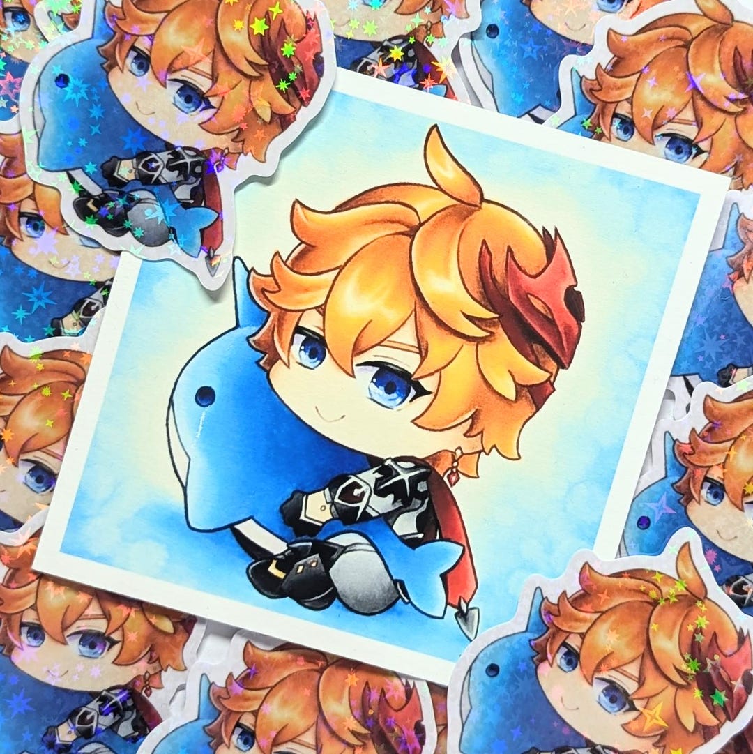 Childe Fanmade Merchandise, Genshin Impact Sticker Keychain Standee ...