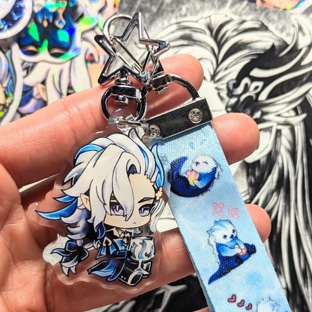 Neuvillette Fanmade Merchandise, Genshin Impact Sticker Keychain ...
