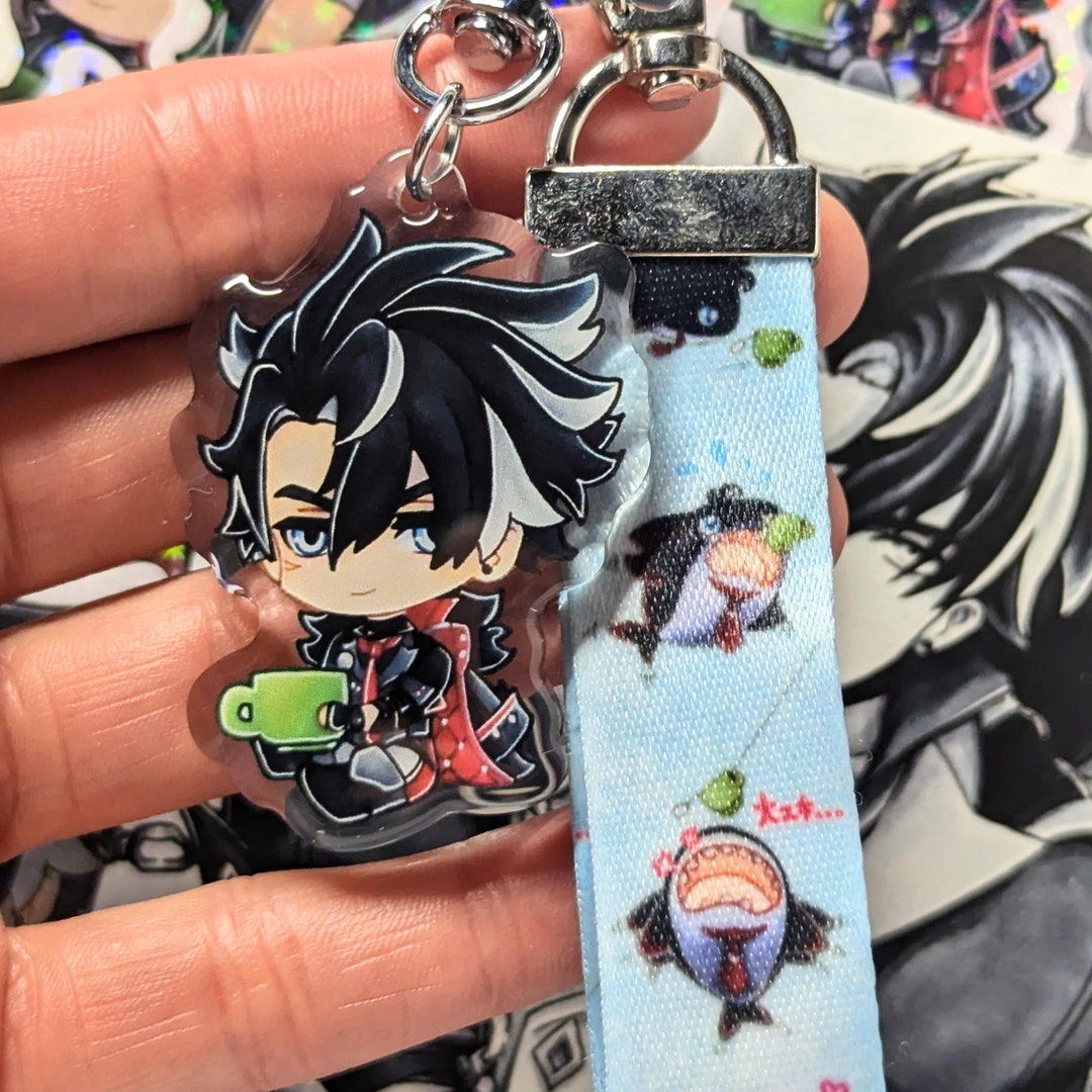 Wriothesley Fanmade Merchandise, Genshin Impact Sticker Keychain ...