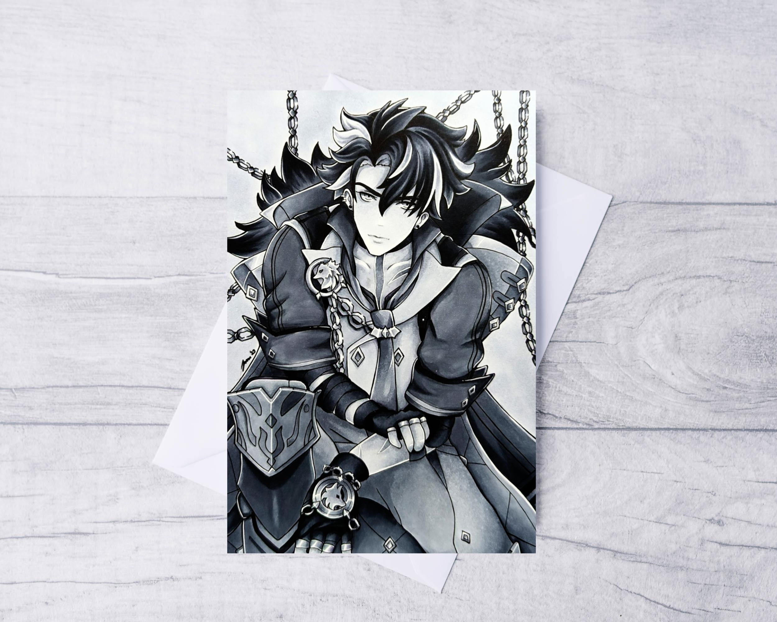 Wriothesley Fanmade Merchandise, Genshin Impact Sticker Keychain ...