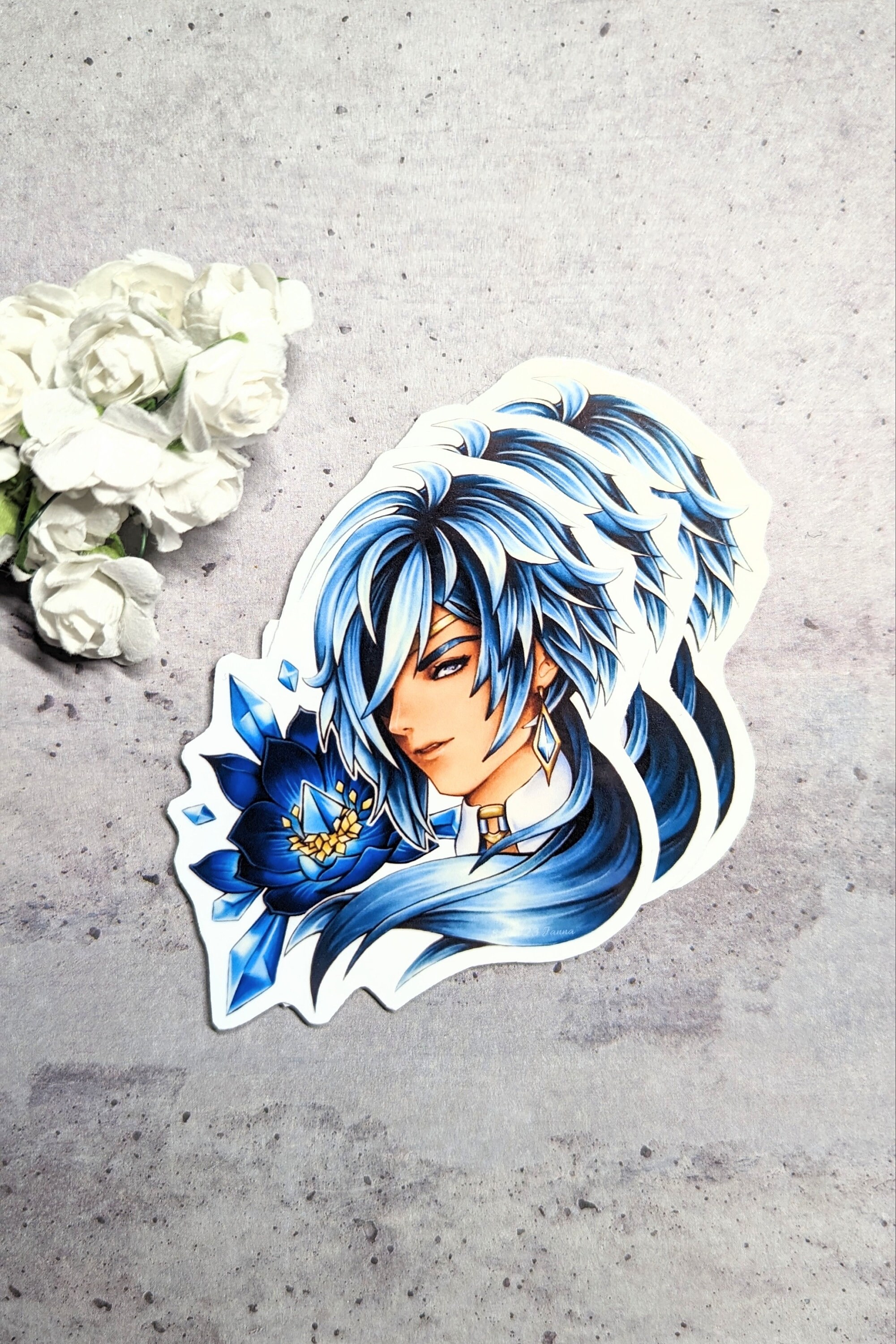 Kaeya Portrait Sticker Genshin Impact Fanart Creative Etsy