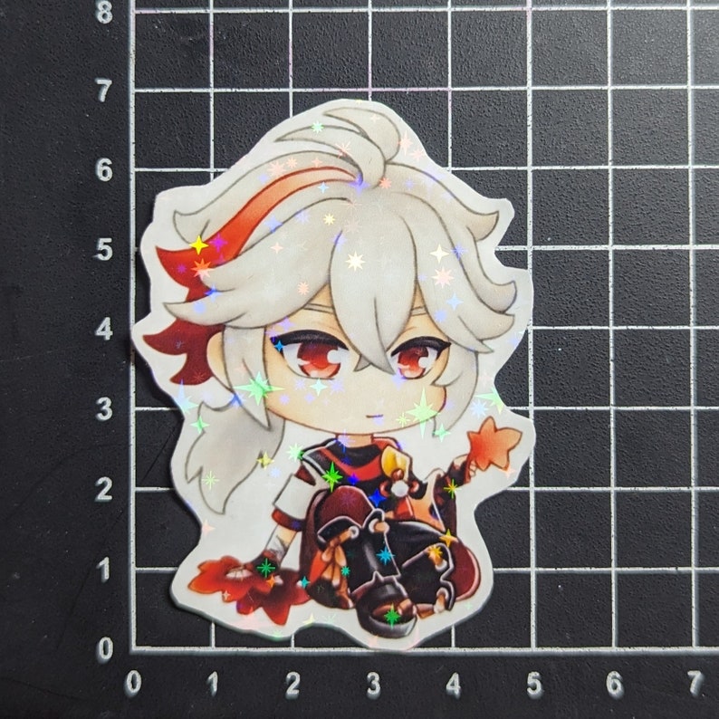 Kazuha Sticker Genshin Impact Sticker, Chibi Kazuha Sticker, Kawaii ...