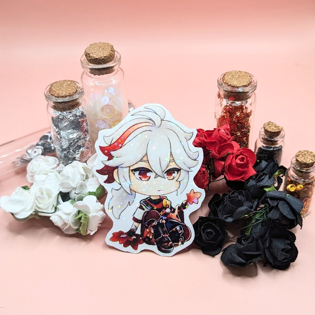Kazuha Sticker Genshin Impact Sticker, Chibi Kazuha Sticker, Kawaii ...