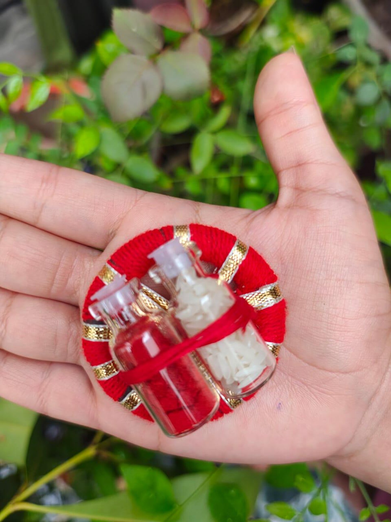 Resin Rakhi Pooja Thali Set: Bhaiya Bhabhi Rakhi, Soun, Roli Chawal - Etsy