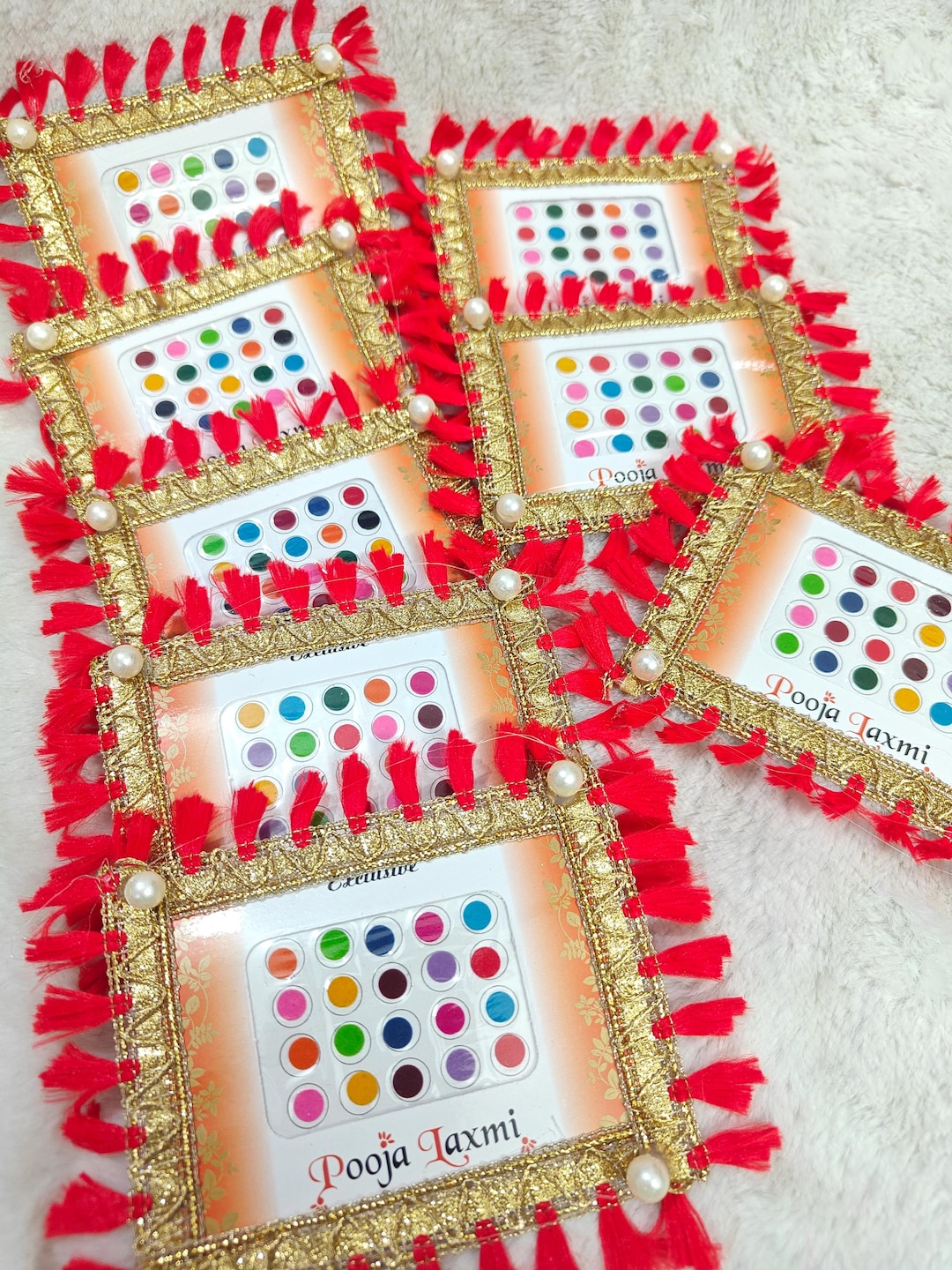 Decorative Shagun Bindi Patta (25bindi Pack) for Wedding Mehandi Gift ...