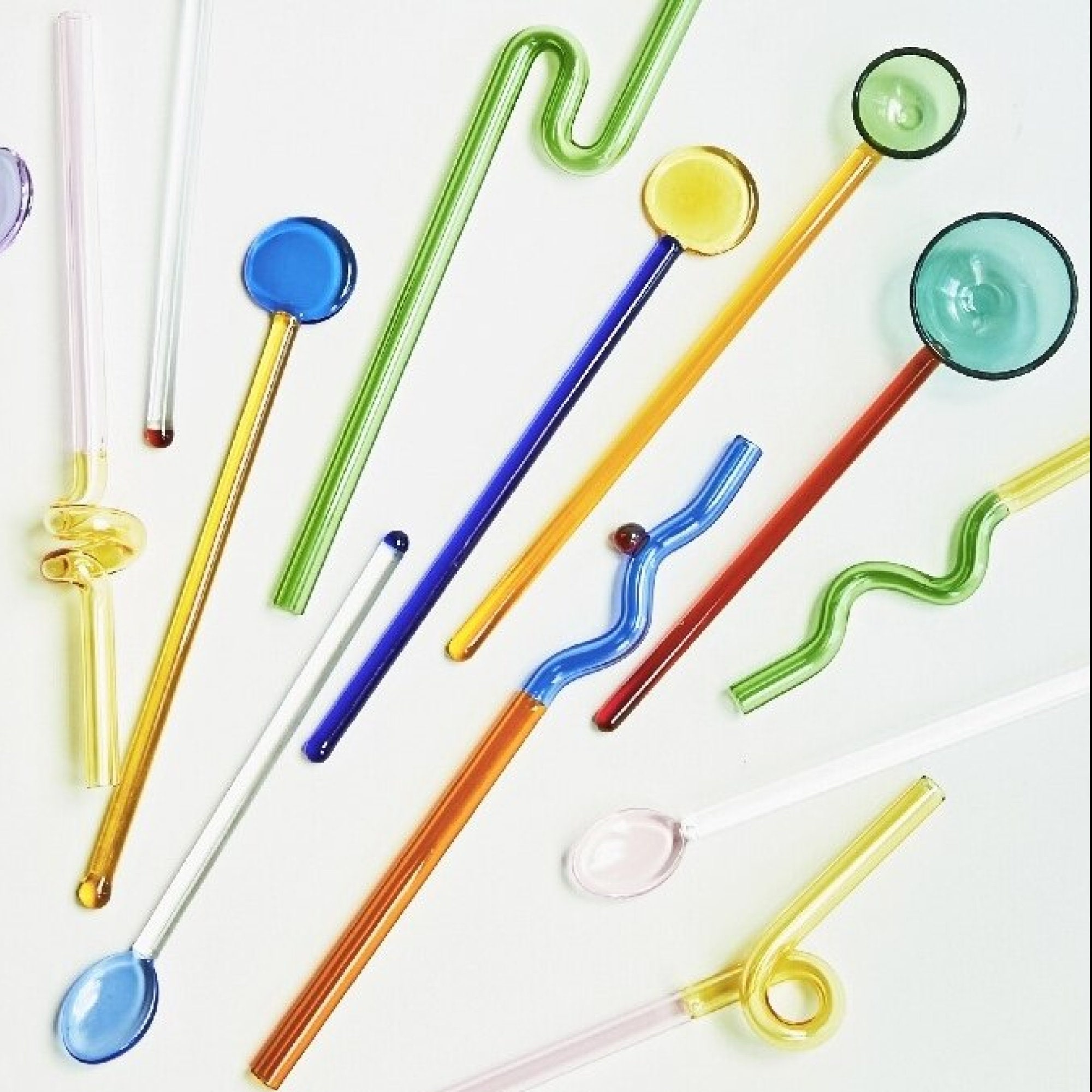 Colorful Glass Straws Twist Reusable Straws Heat Resistant - Etsy Canada