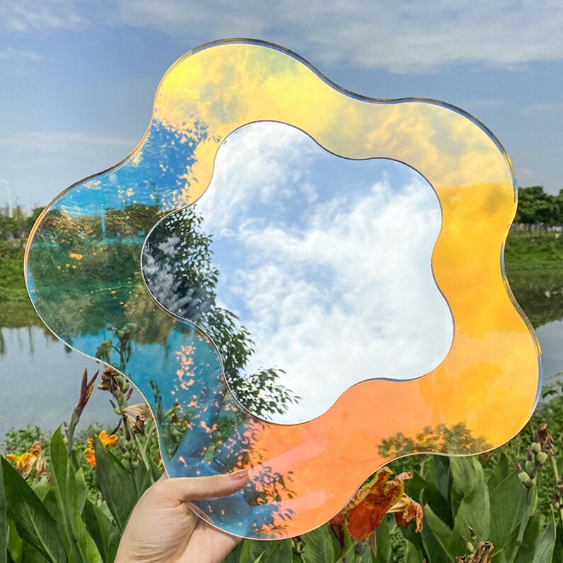 Acrylic Frame Mirror Star Table Mirror Large Abstract - Etsy