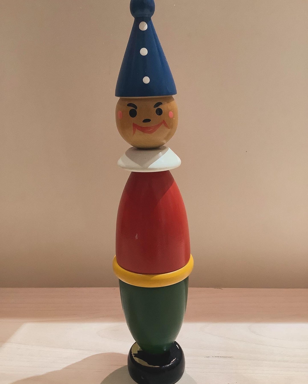 MCM Wooden Stacker Clown Toy, Brio-style - Etsy