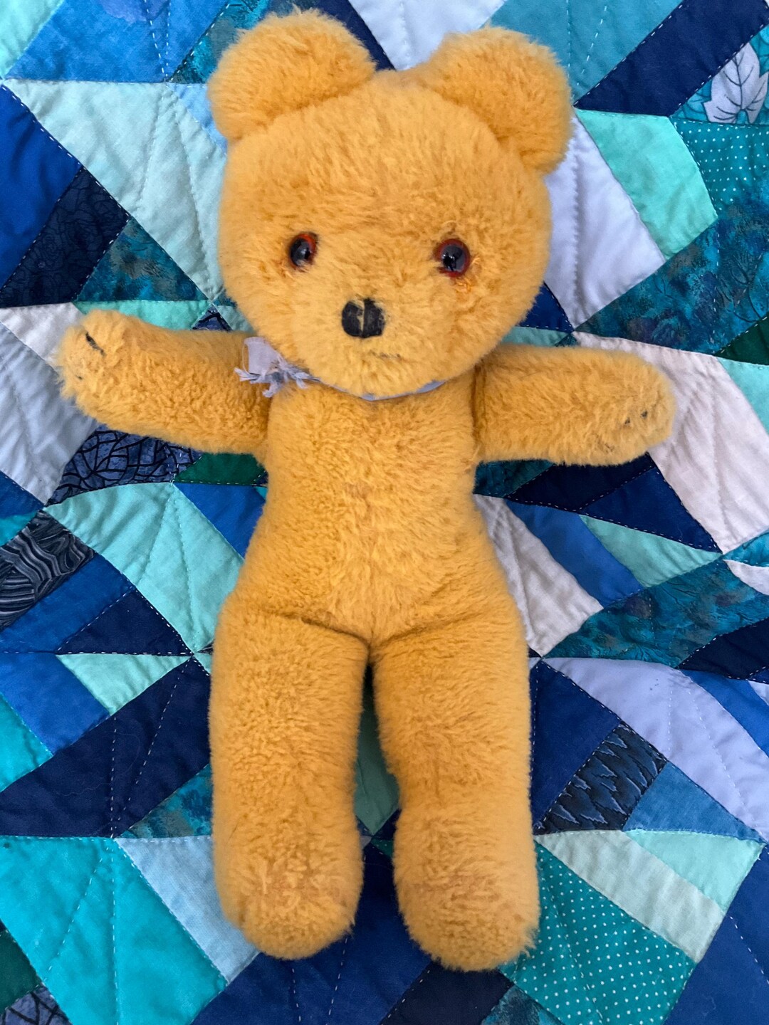 Wendy Boston Teddy With Tag and Blue Ribbon 12” Circa 1960 - Etsy