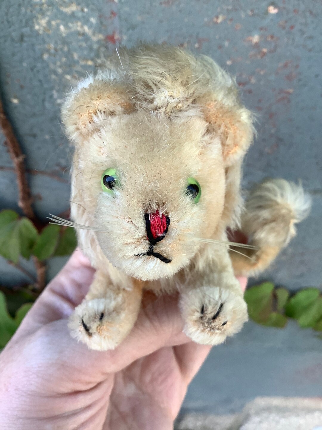 Rare Mini Lion Cub Vintage Sitting Mohair Stuffed Toy - Etsy