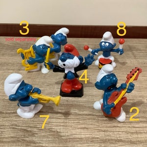 Vintage Smurf Musician Figurines — Sold Separately - Etsy
