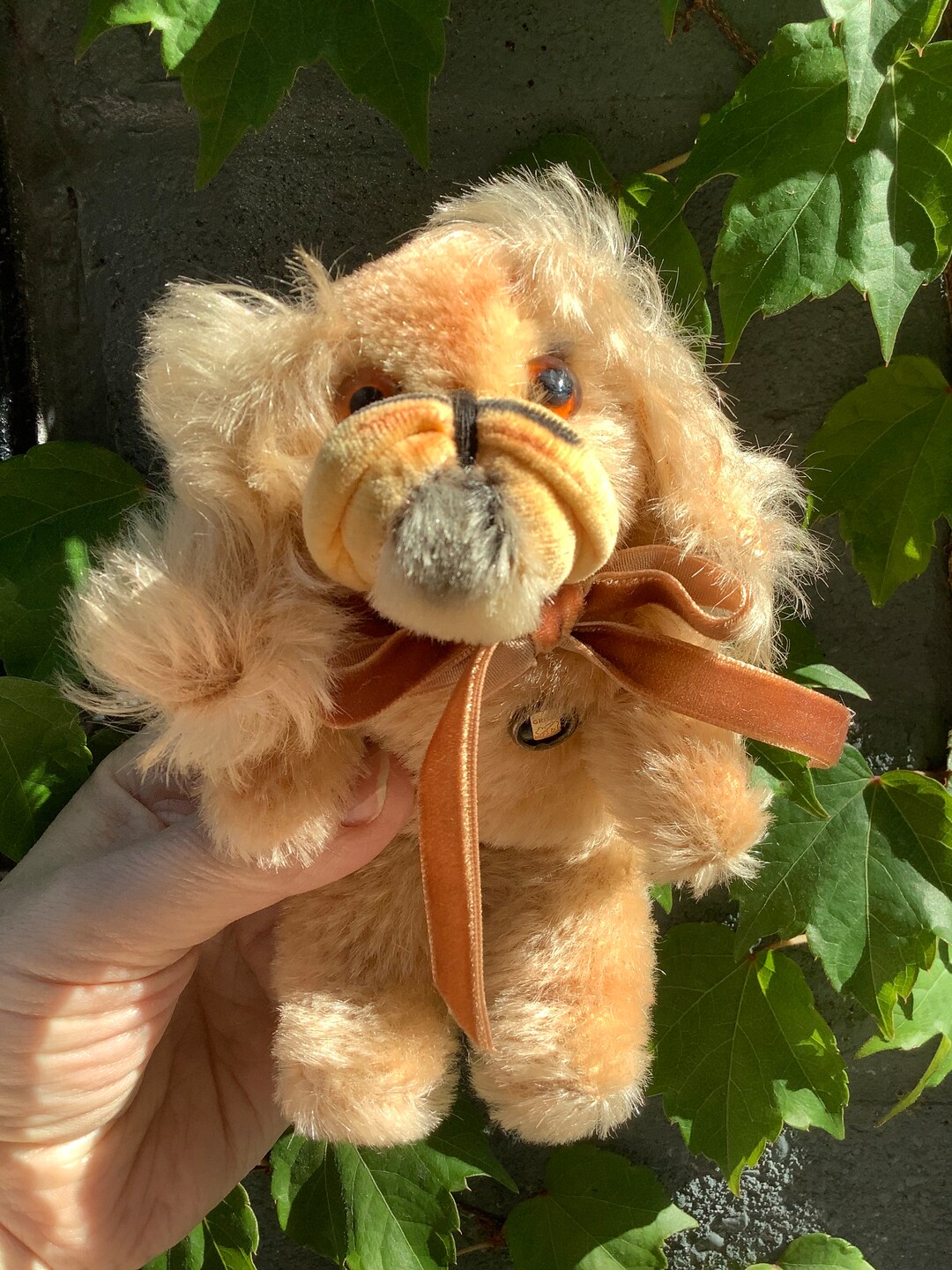 Rare Grisly Pekingese Puppy Dog Mohair Stuffed Toy With Original Chest ...