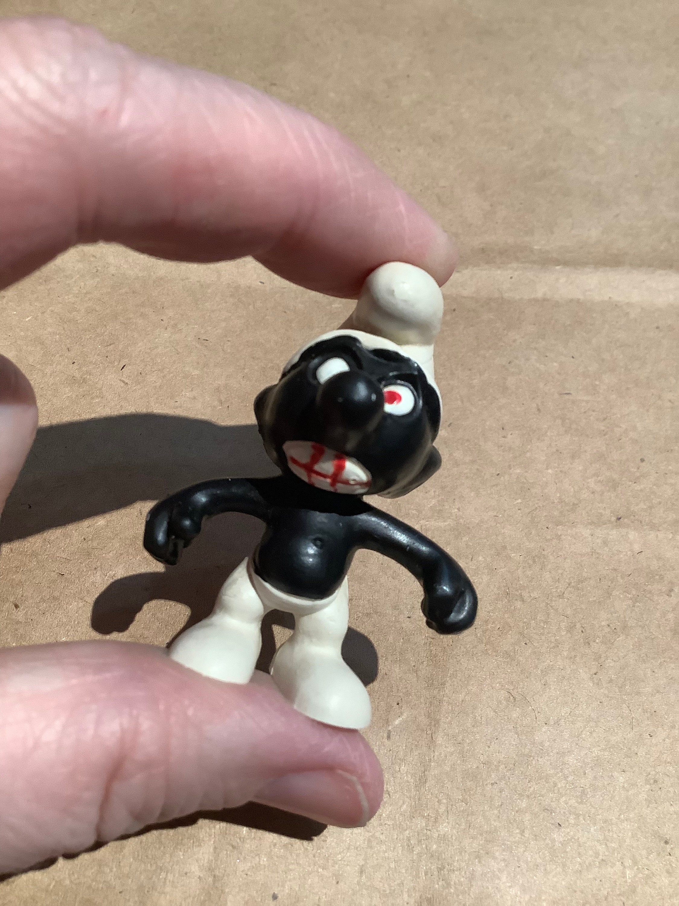 Rare Black Angry Smurf With Red Teeth and Eyes Made in West Germany - Etsy
