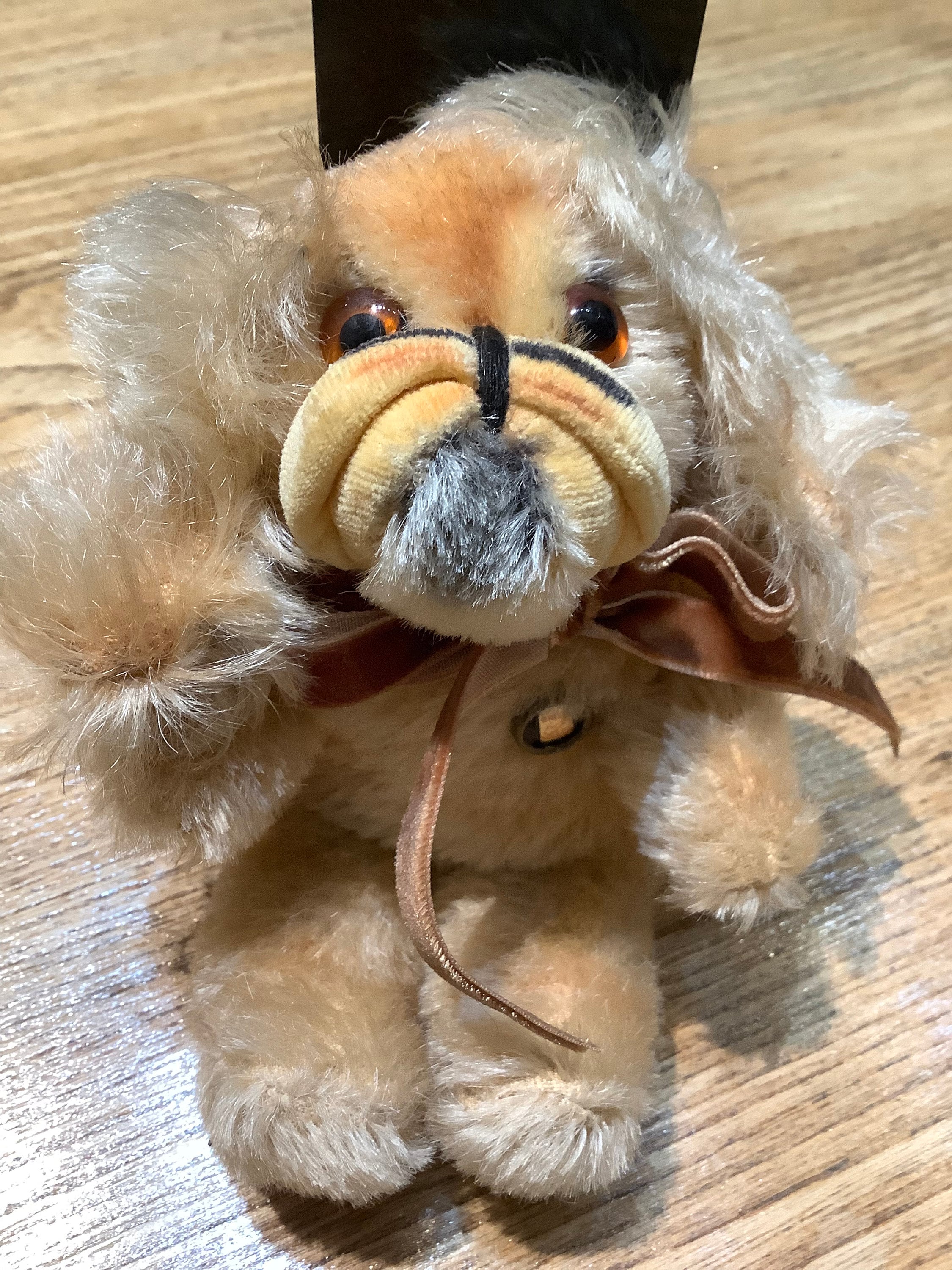 Rare Grisly Pekingese Puppy Dog Mohair Stuffed Toy With Original Chest ...