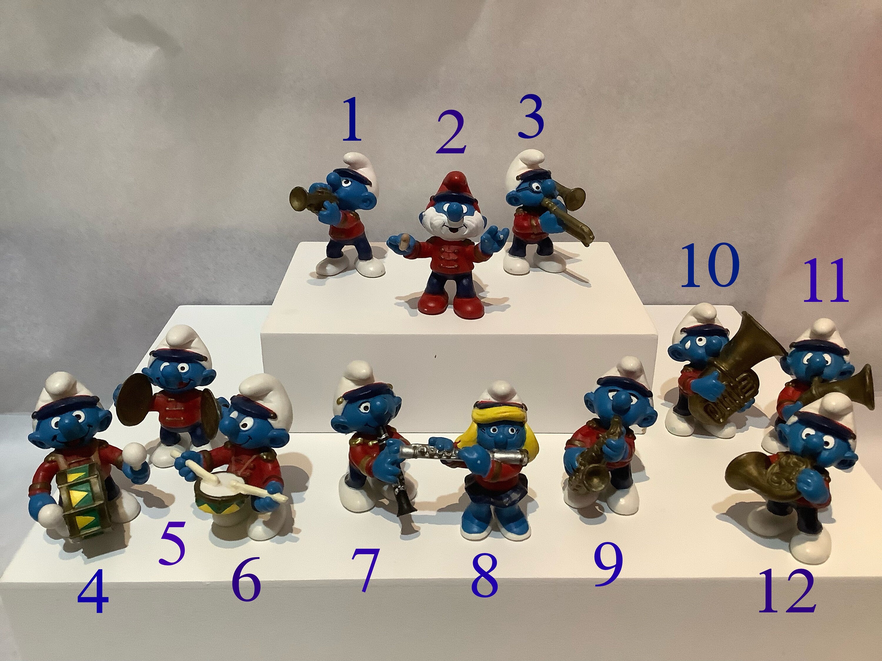 Smurf Marching Band Musician Figurines Sold Separately - Etsy