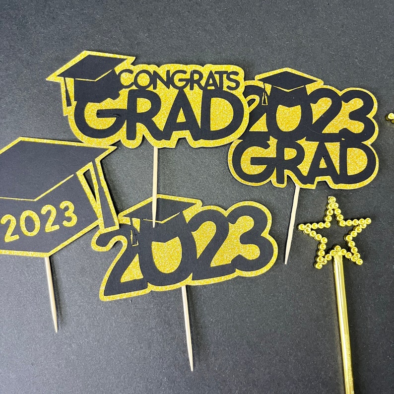 Graduation Cupcake Topper, Graduation Party Decorations, Class of 2023 ...