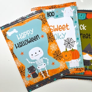 Halloween Chips Bag, Halloween Party Decorations, Trick or Treat Chip ...