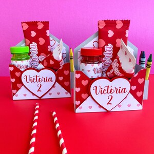 Valentine’s Favor Box, Valentine’s Party Favor, Valentine's Gable Box ...