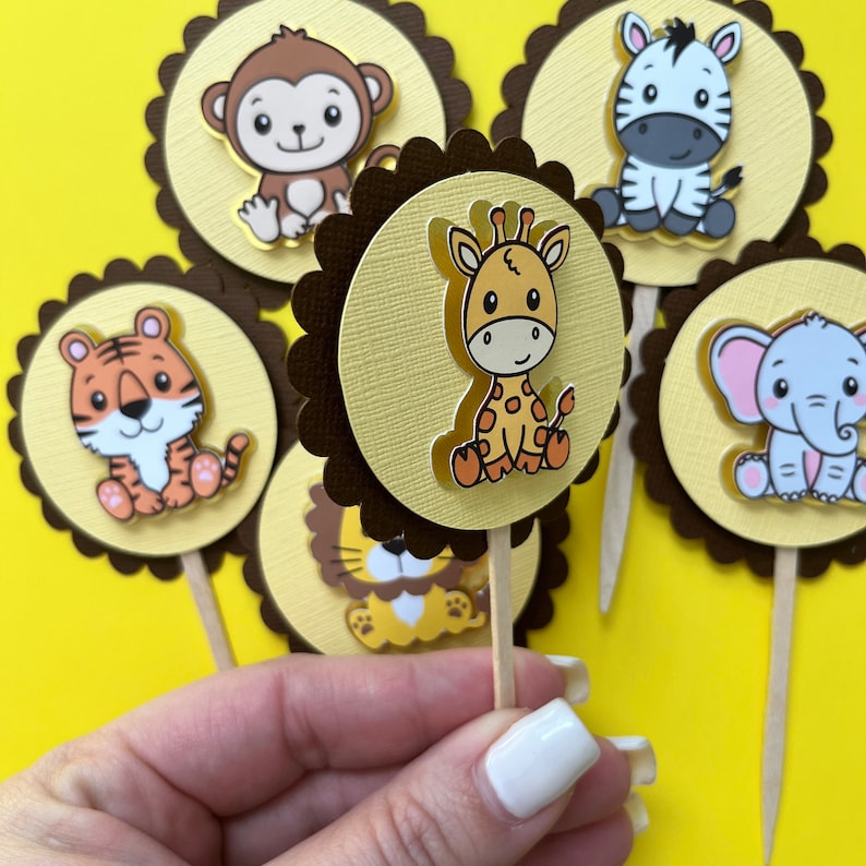 Safari Cupcake Topper Safari Party Decoration Safari - Etsy