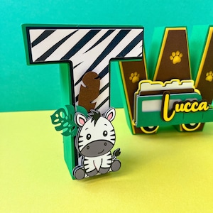 Safari 3D Letters, Safari Party Decoration, Safari Birthday, Letter ...