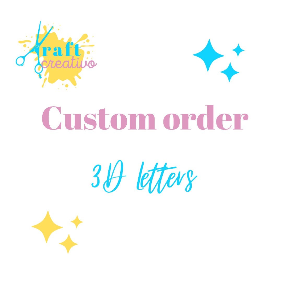 Custom 3D Letters Personalize 3d Letters - Etsy