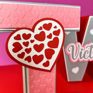 Hearts 3D Letters, Hearts Party Decorations, Hearts Birthday Party ...