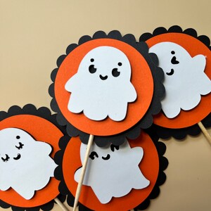 Halloween Cupcake Topper, Halloween Party Decorations, Ghost Cupcake ...