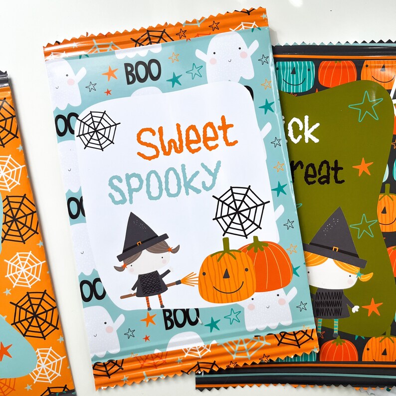 Halloween Chips Bag, Halloween Party Decorations, Trick or Treat Chip ...