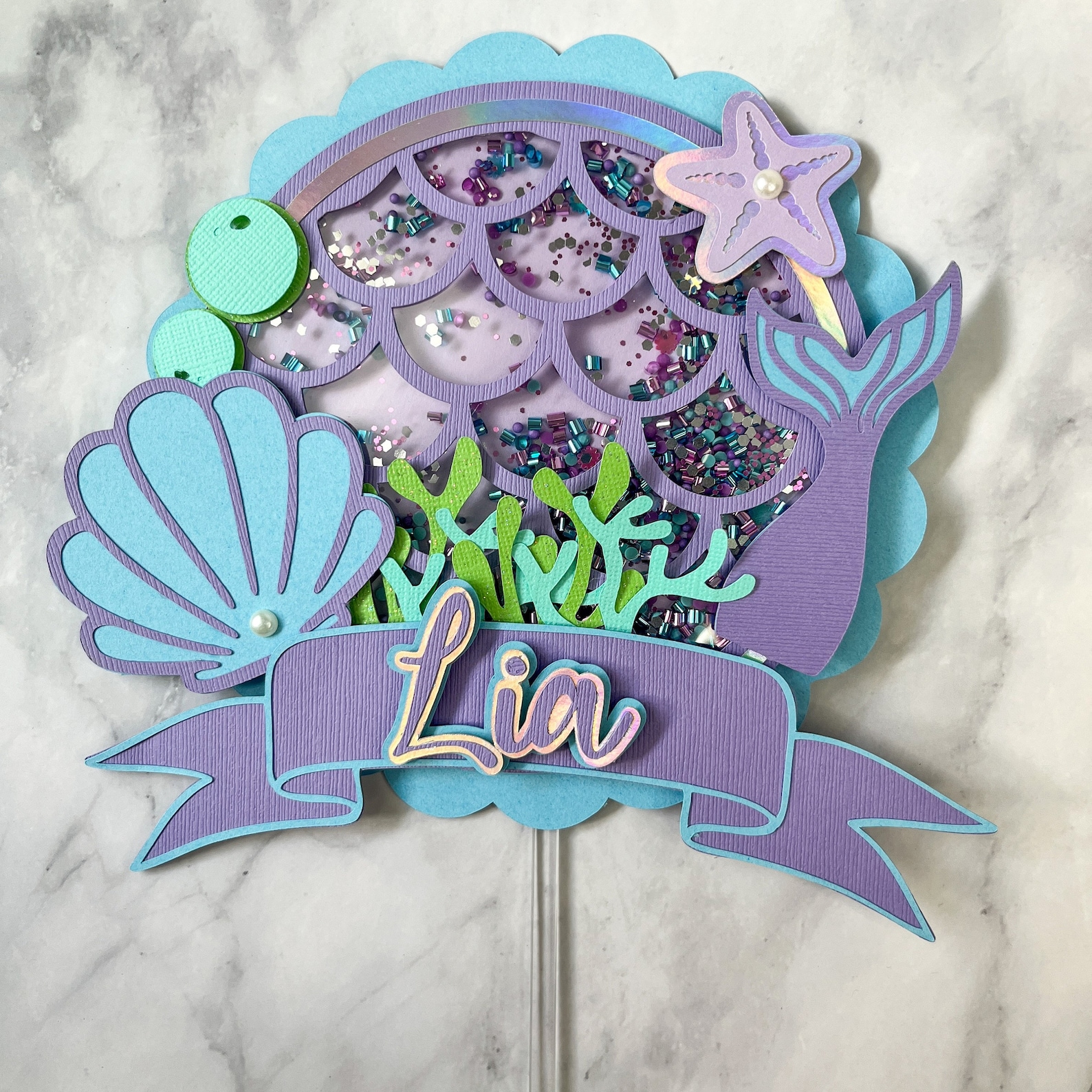 Mermaid Cake Topper Under the Sea Cake Topper Mermaid - Etsy