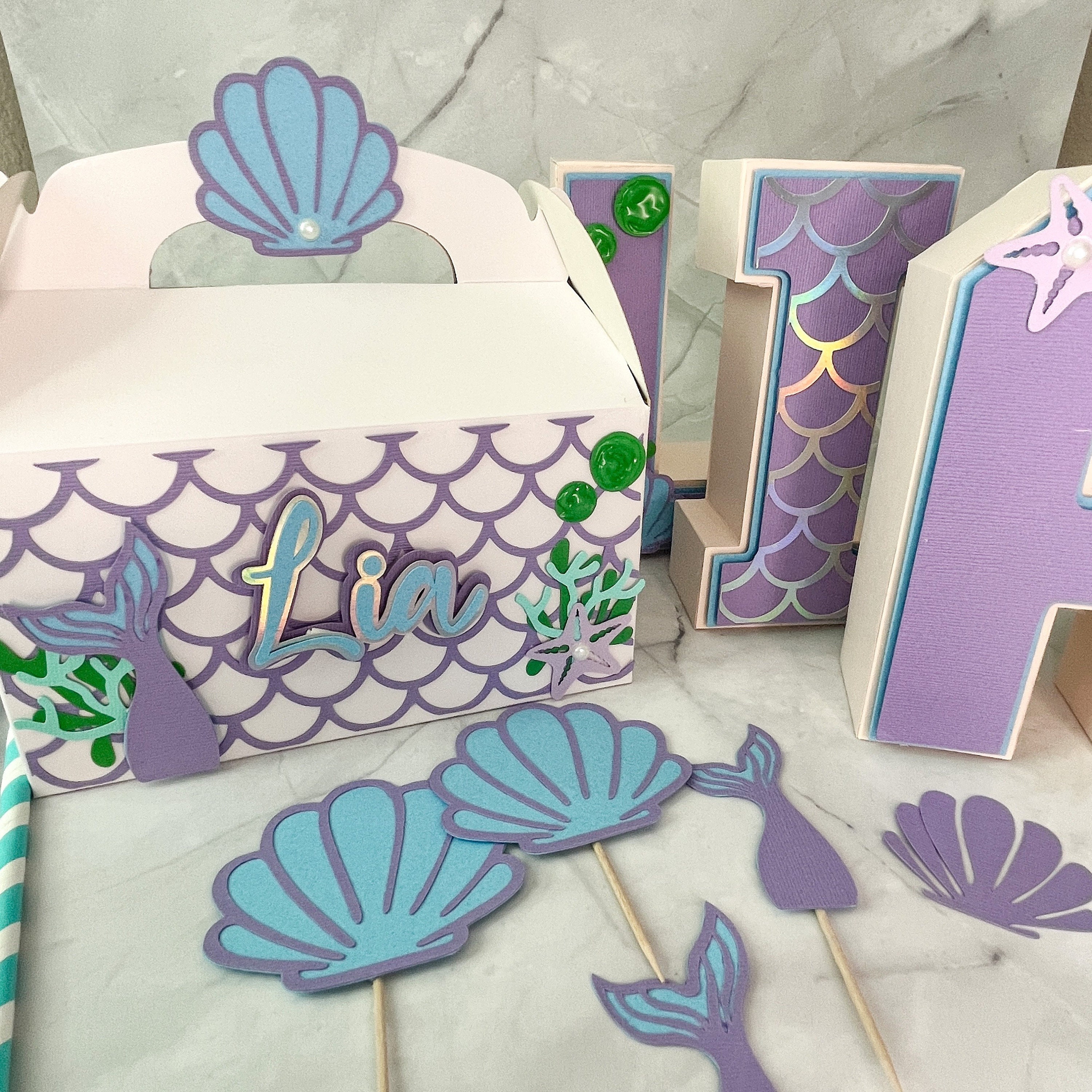 Mermaid Favor Boxes Mermaid Party Decorations Under the Sea - Etsy