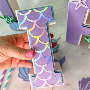 Mermaid 3d Letter, Mermaid Party Decorations, Mermaid Birthday Party ...
