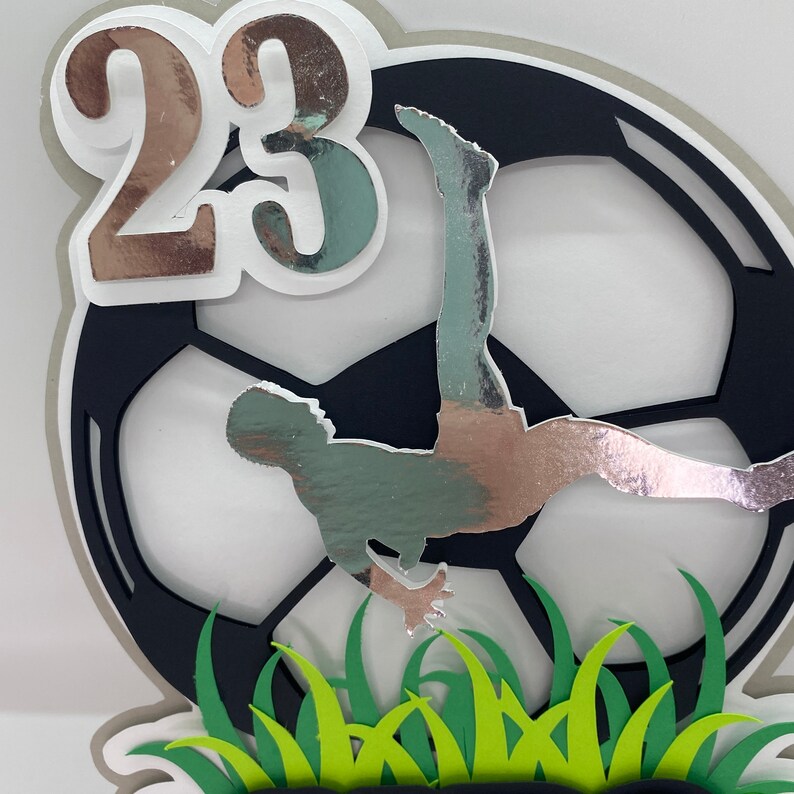 Soccer Cake Topper, Personalized Footballer, Sports Birthday, Custom ...