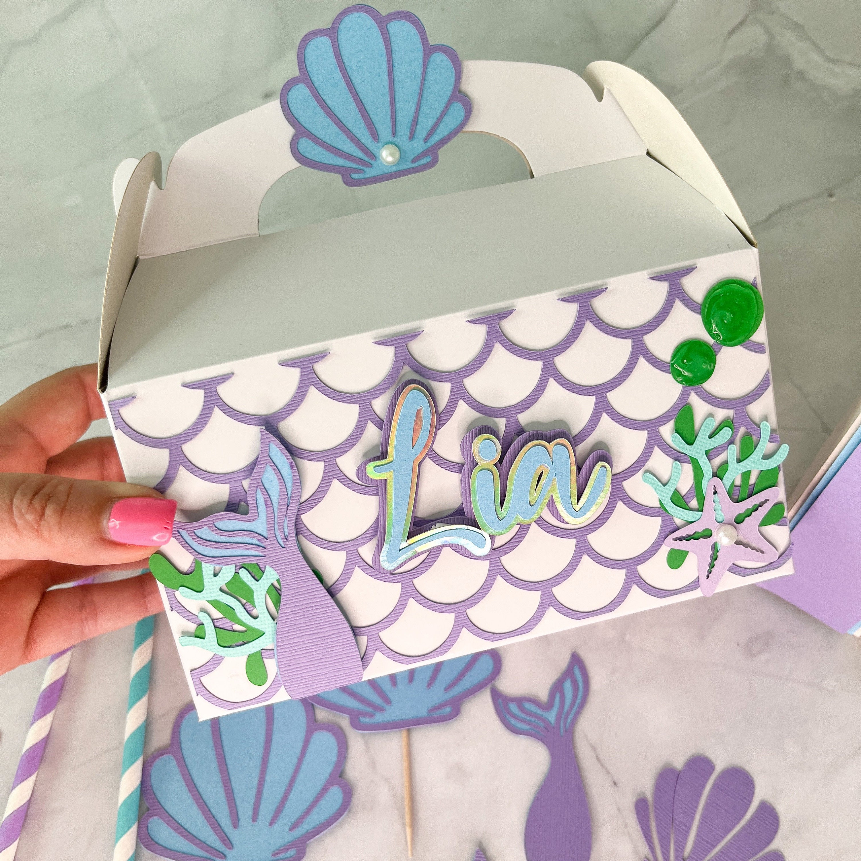 Mermaid Favor Boxes, Mermaid Party Decorations, Under the Sea, Mermaid ...