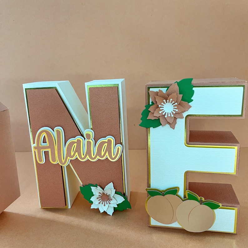 Peach 3D Letters, Peach Party Decoration, One Sweet Peach, Peach Party ...
