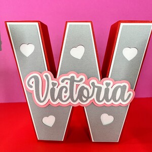 Hearts 3D Letters, Hearts Party Decorations, Hearts Birthday Party ...