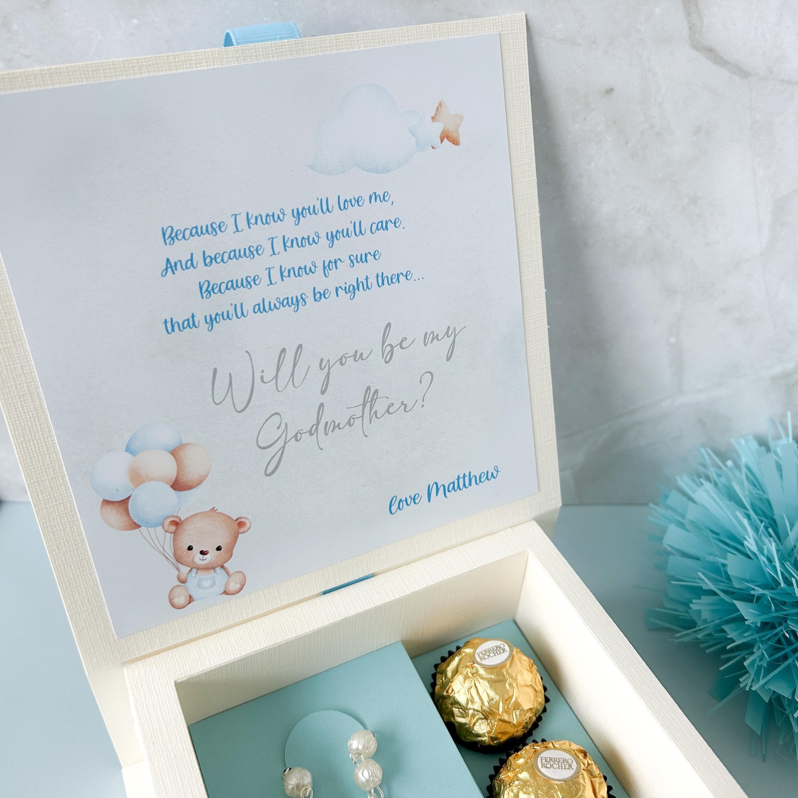 Godparent Proposal Gift Box Custom Godparent Gift Box Personalized ...