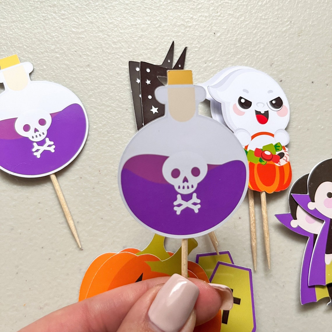 Halloween Cupcake Topper Halloween Party Decoration - Etsy